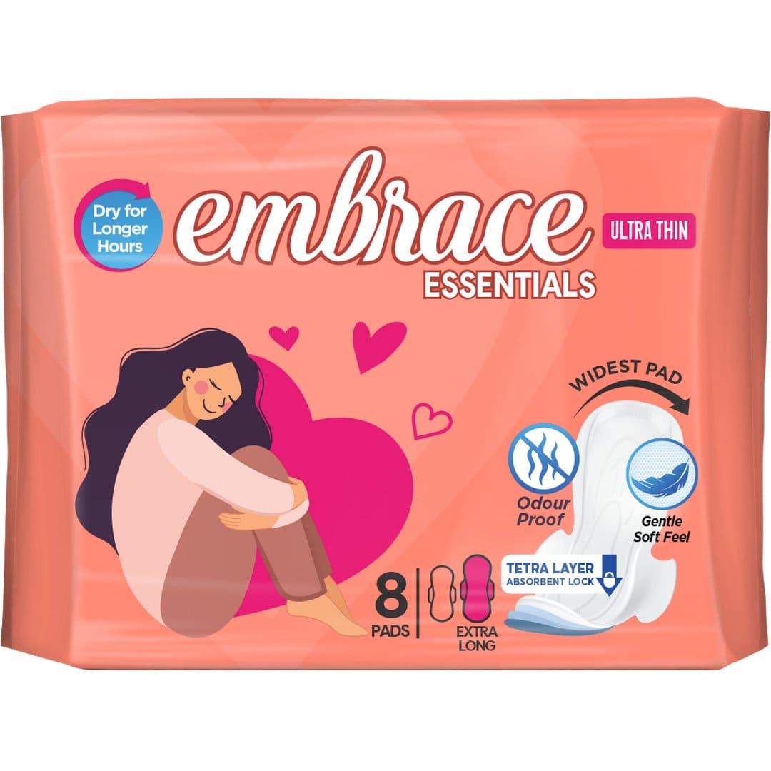 Embrace Essential Ultrathin Extra Long 8 Sanitary Pads– jebchaho